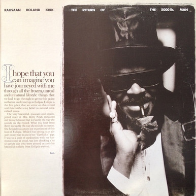 Roland Kirk - The Return Of The 5000 Lb. Man (1976 Japanese Release ...