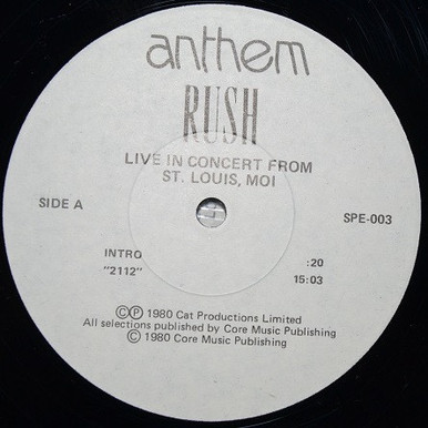 Rush - Live In Concert From St. Louis, MOI (Disc A/B in NM) - The ...