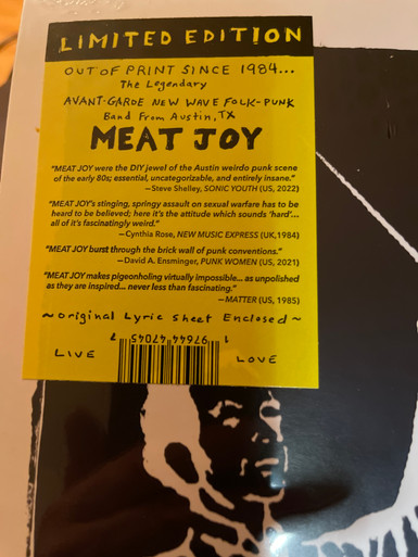 Meat Joy - Meat Joy (2023 Limited Edition NEW) - The Record Centre