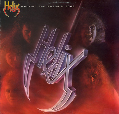 Helix – Walkin' The Razor's Edge (LP used Canada 1984 NM/VG+)