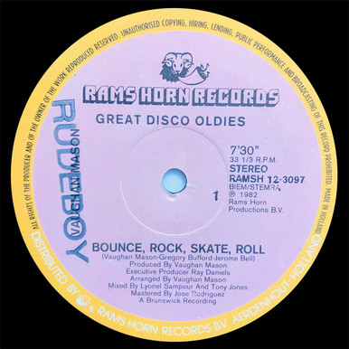 Vaughan Mason – Bounce, Rock, Skate, Roll / Rocking Big Guitar (VG / VG-)