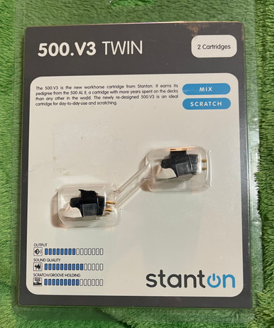Pair of Stanton 500.V3 DJ cartridges - New - The Record Centre