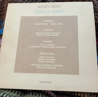Arvo Pärt - Tabula Rasa (1984 EX/VG) - The Record Centre