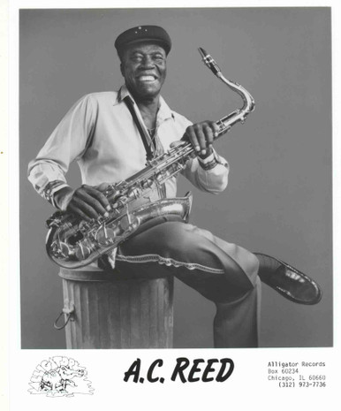 A.C. Reed 8x10 inch black and white promotional photo from Alligator ...