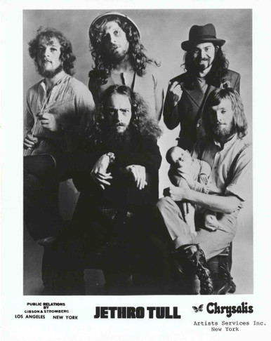 Jethro Tull 8x10 inch black and white promotional photo plus printed ...