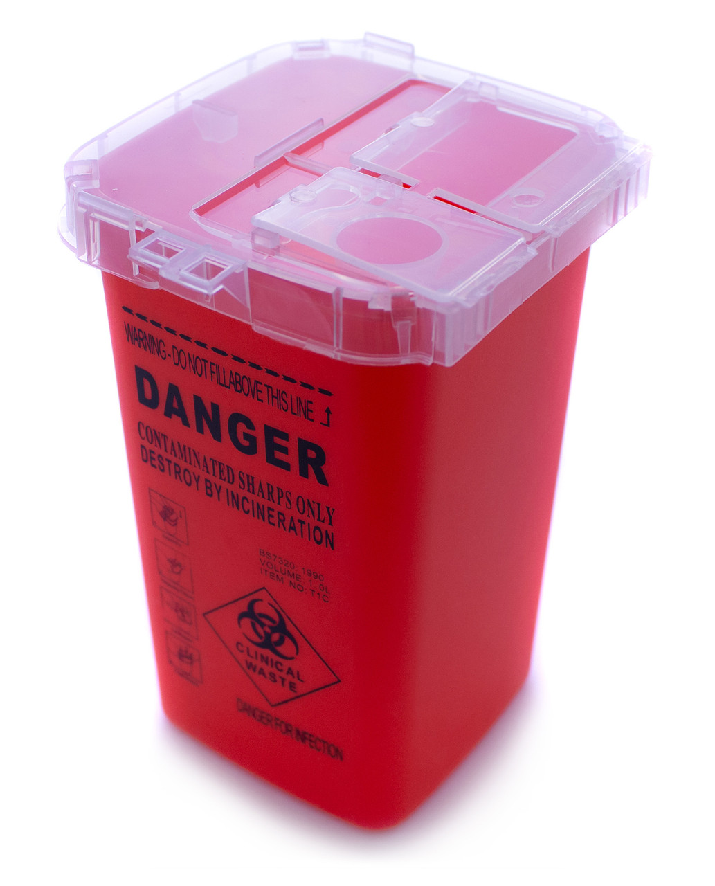 Disposable Sharps Container (1L - Red) - Great Canadian Supplies