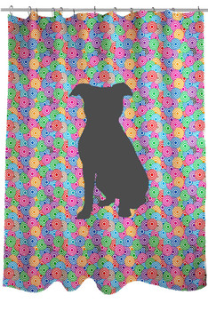 Circle Pitbull Shower Curtain- Righteous Hound