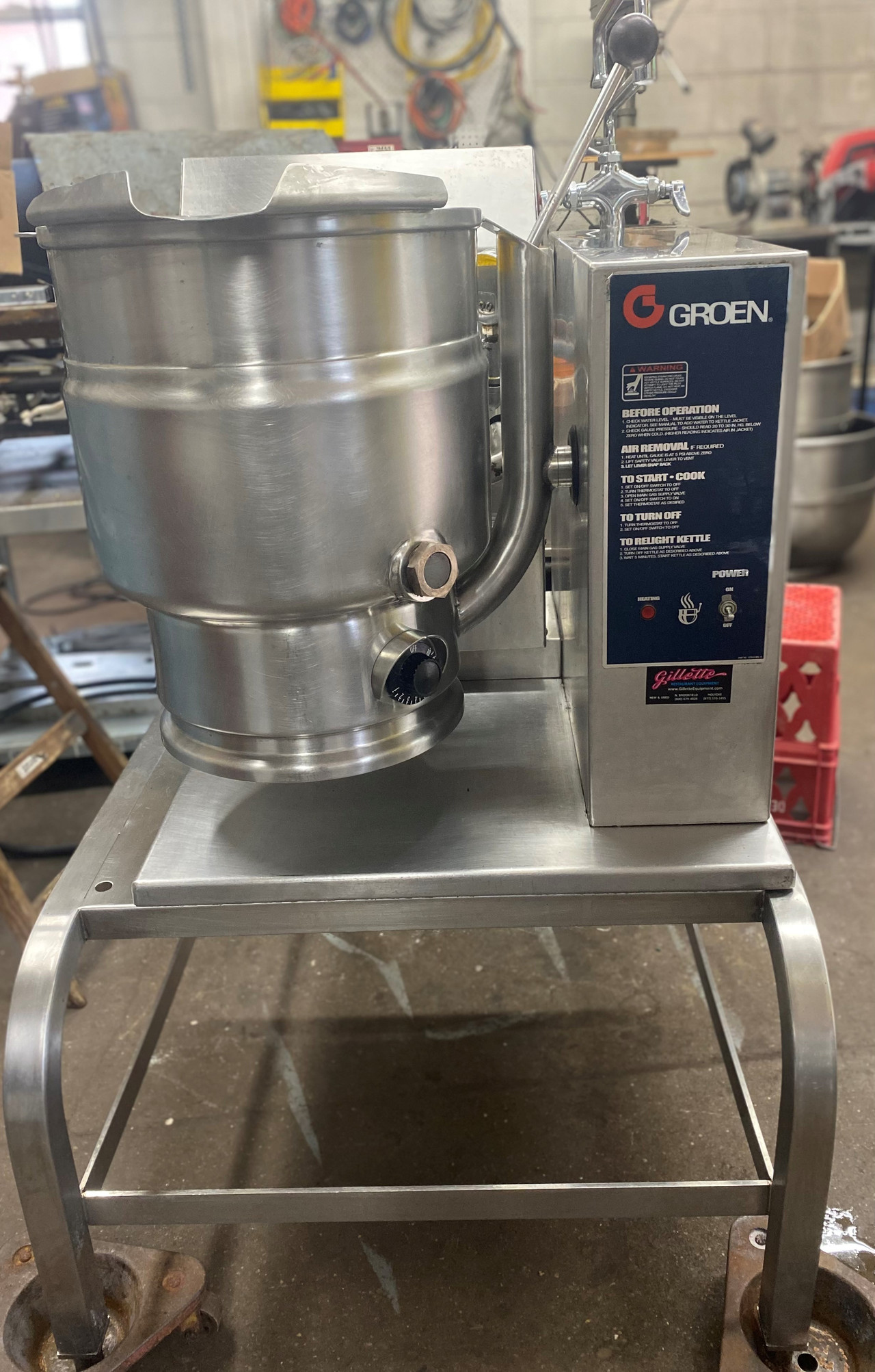 GROEN TDH-20 20 QT STEAM KETTLE WITH ATTACHED FAUCET - NAT (IPU493 ...