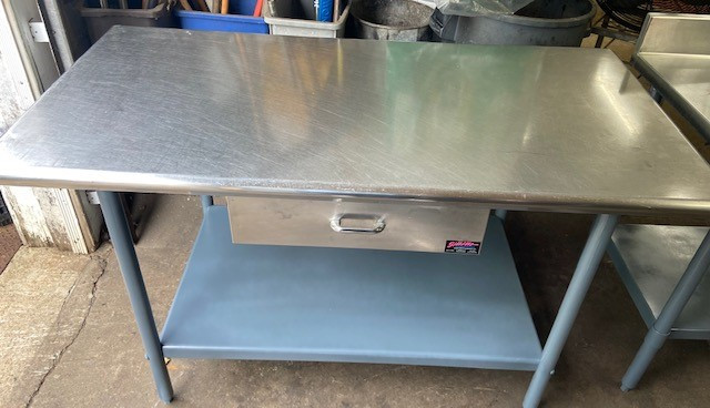 STAINLESS STEEL WORK TABLE WITH DRAWER - Gillette Restaurant Equipment