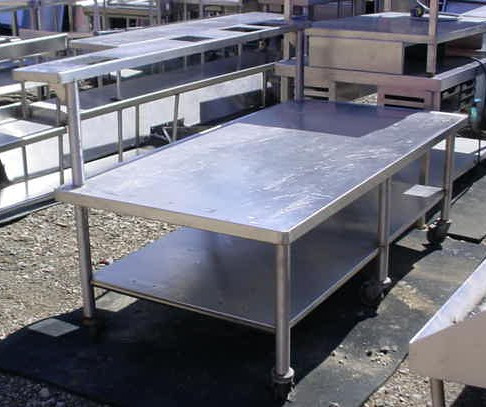 66in S/S GRILL STAND W/ PLATE SHELF - Gillette Restaurant Equipment