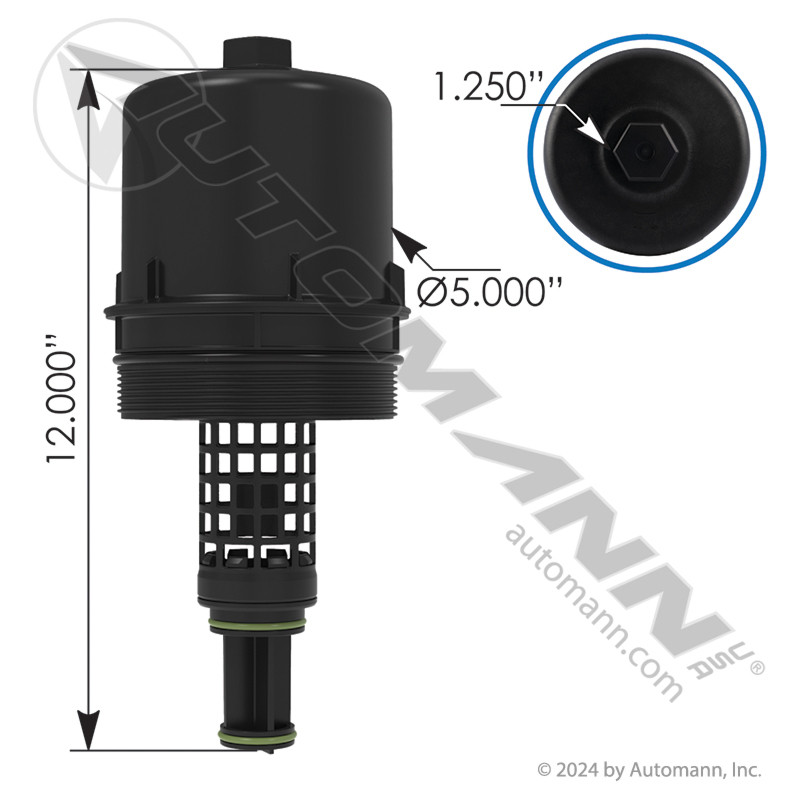 Paccar MX Engine Oil Filter Screw Cap- replaces 1936325PE