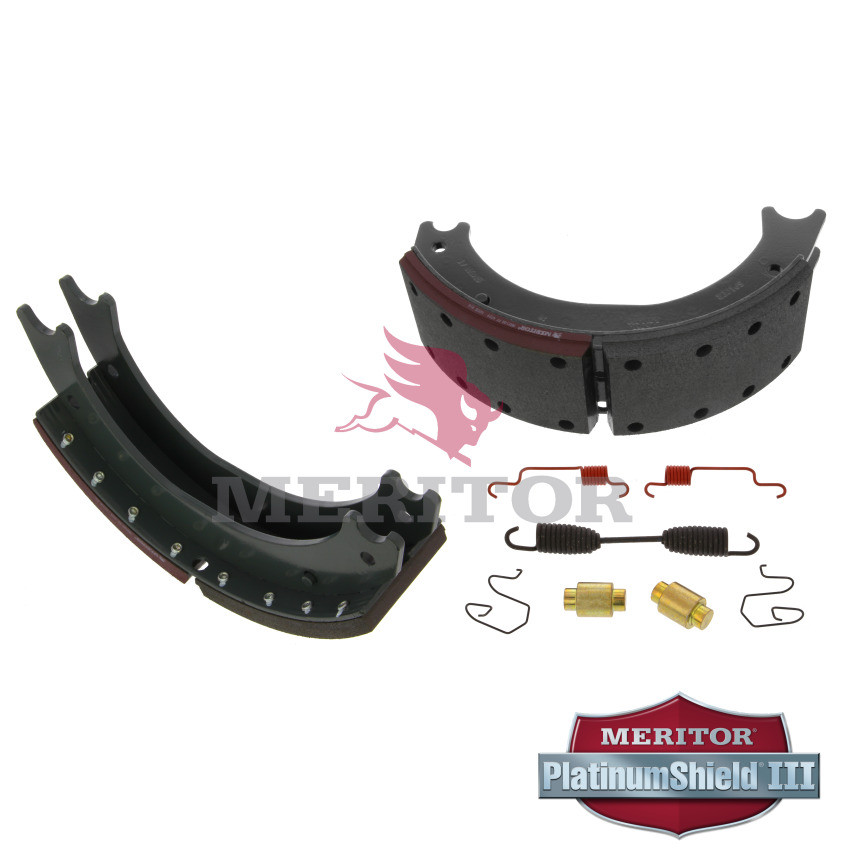 Meritor Brakes XK2124729ES 4729 ES Reman Brake Shoe Kit- 21K Lining ...