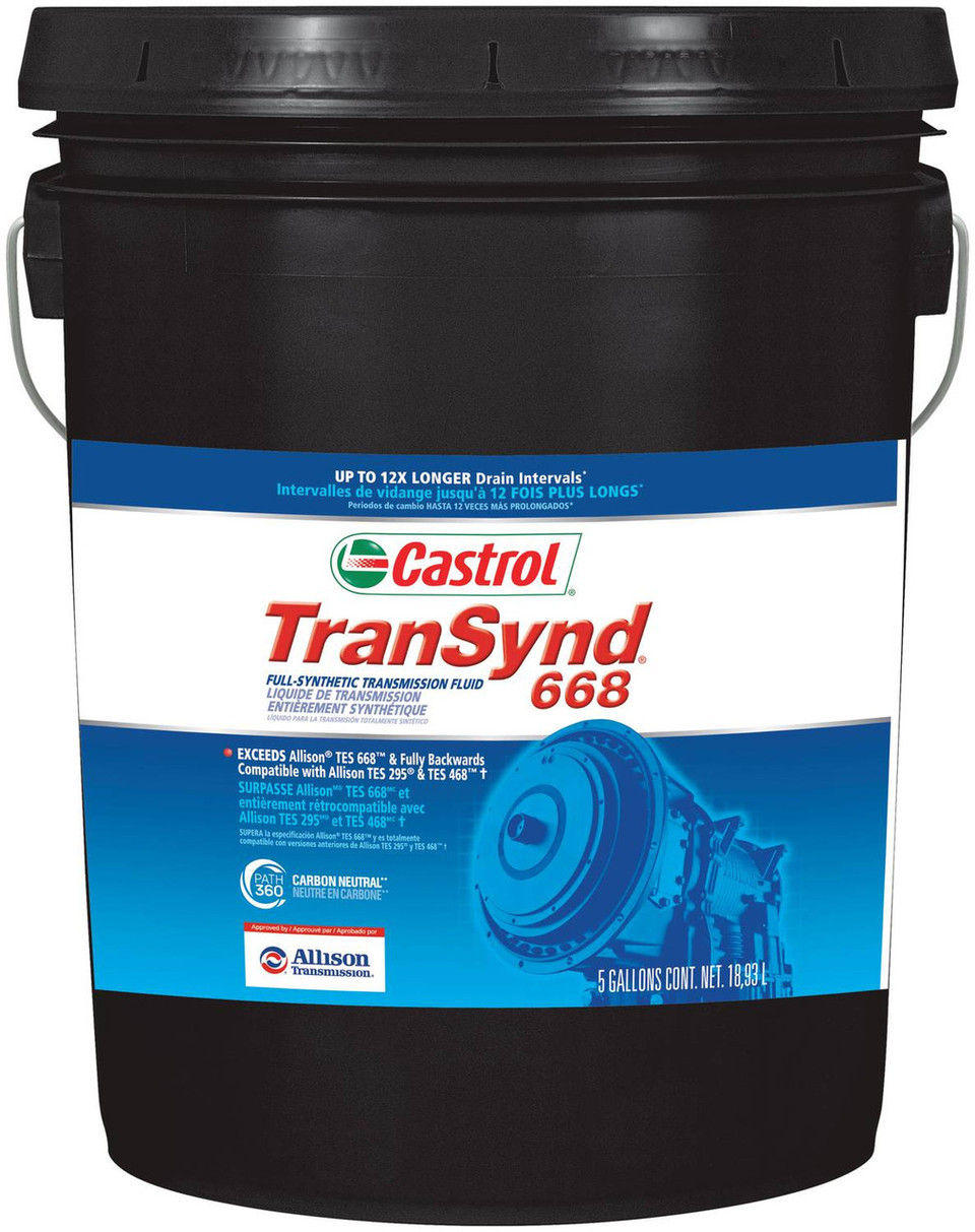 BP 15E2E0 Castrol TranSynd 668 Transmission Fluid for Allison- 5 Gallon ...