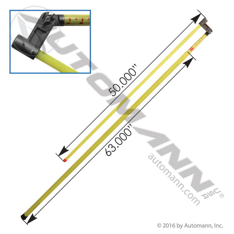 Automann 571.SLMS1 Telescoping Load Measuring Stick- 15', Safety Yellow