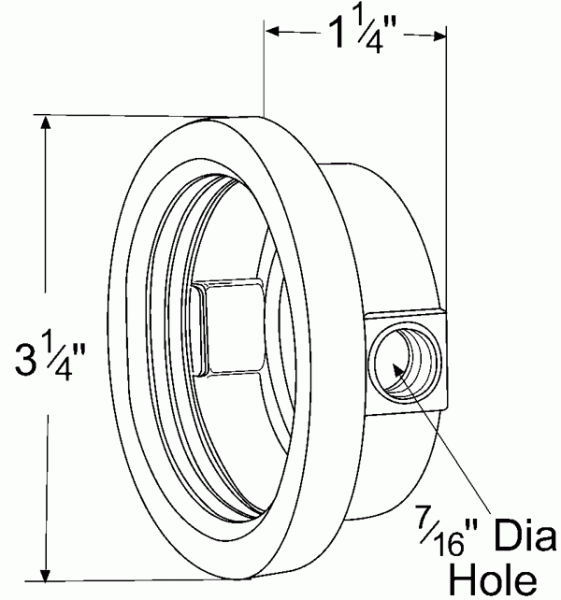 Grote 91400 Grote 91400 2.5" Round Grommet- Open Back
