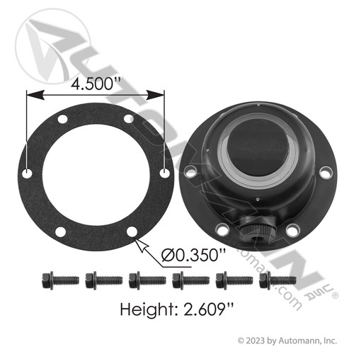 Automann 180.CR1612-C40 CR/ SKF Style Oil Fill Hubcap Kit- replaces 1612