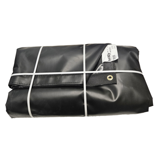US Tarp 7' x 22' Standard Black Vinyl Tarp