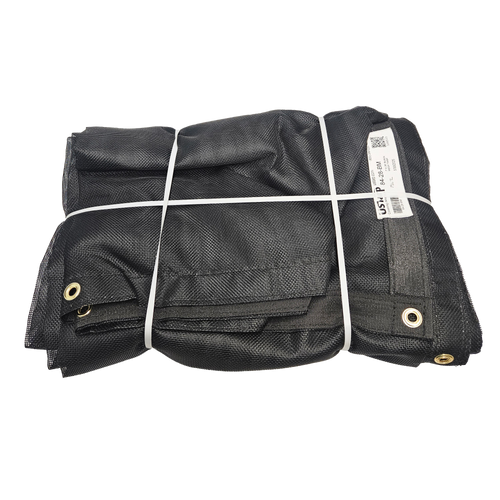 US Tarp 7' x 28' Standard Black Mesh Tarp