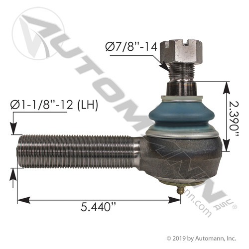 ES423L Replacement Tie Rod End- LH - Triple "R" Truck Parts