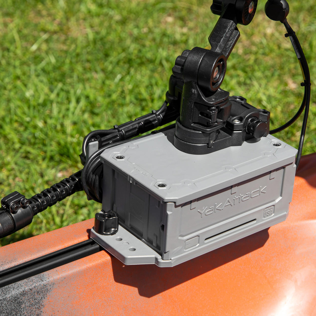 YakAttack® CellBlok Fish Finder Mount Combo Pack Battleship Grey - The ...