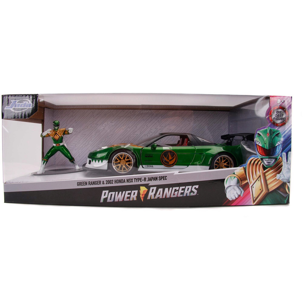 2002 Honda NSX w/Green Power Ranger Diecast Model Car | Jada Toys