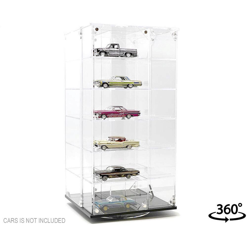 Showcase 1:64 Scale 24-Car Desk Top Spinner Display Case with Cover