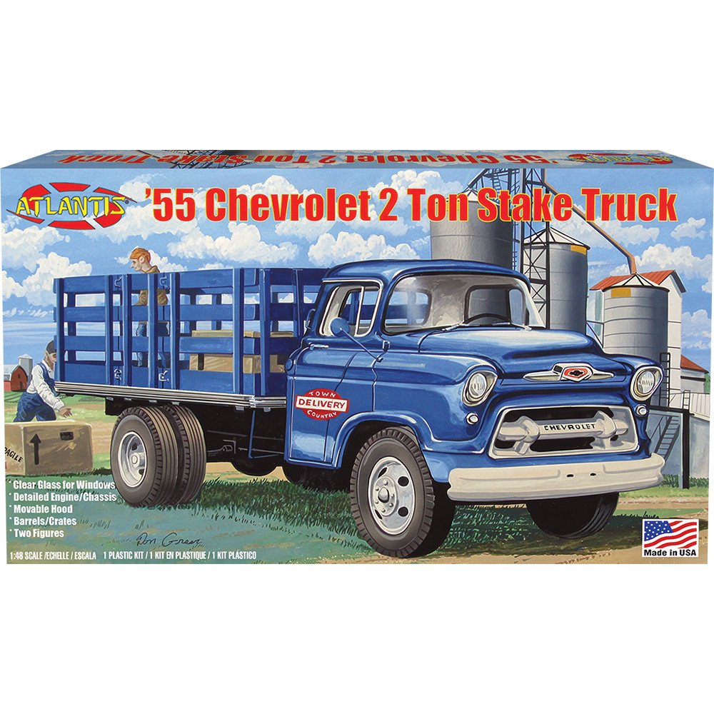 1955 Chevy Stake Truck Model Kit Plastic Model Kit | Atlantis Models