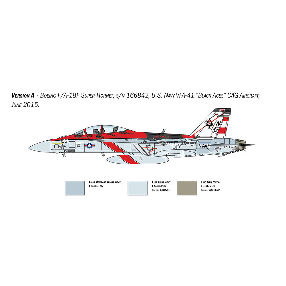 F/A-18F Super Hornet U.S. Navy Special Colors 1/48 Kit | Italeri