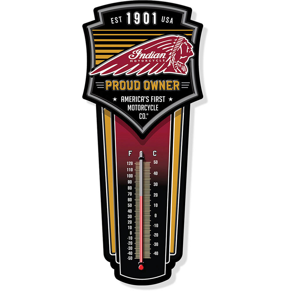 Indian Motorcycle Thermometer Steel | Desperate Enterprises
