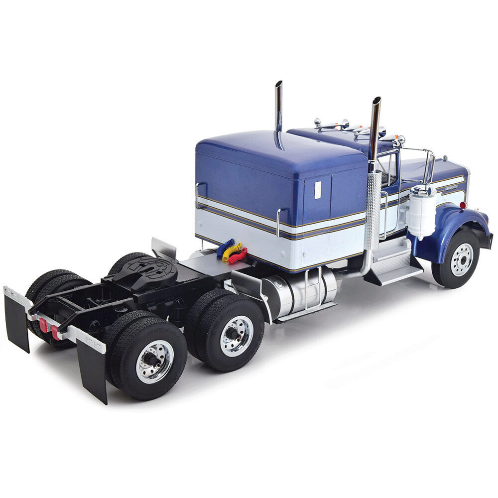 Kenworth W900 Blue/White/Gold Diecast Model Truck | Road Kings