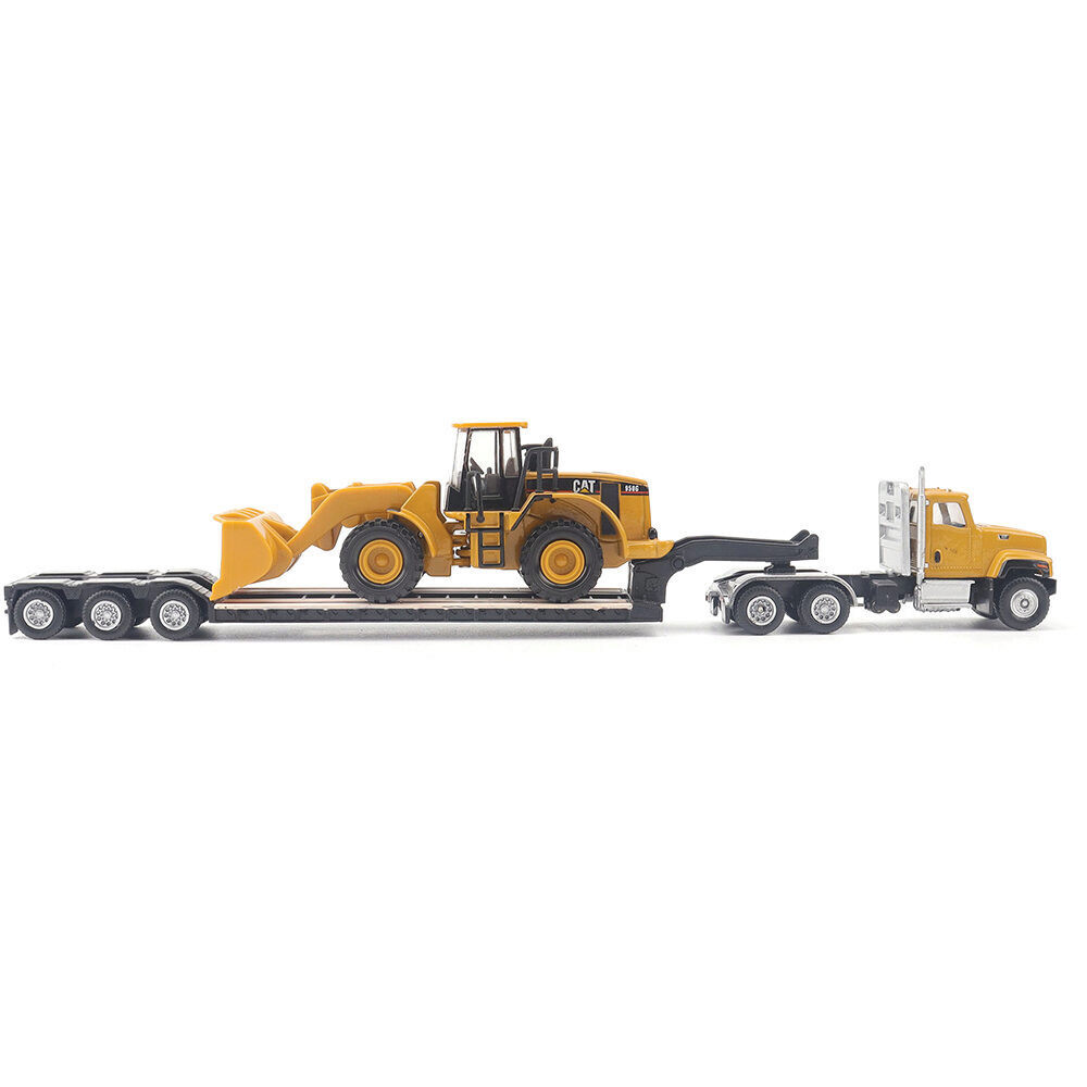 Cat CT681 Day Cab Tractor, Lowboy Trailer & Caterpillar 950G Wheel Loader