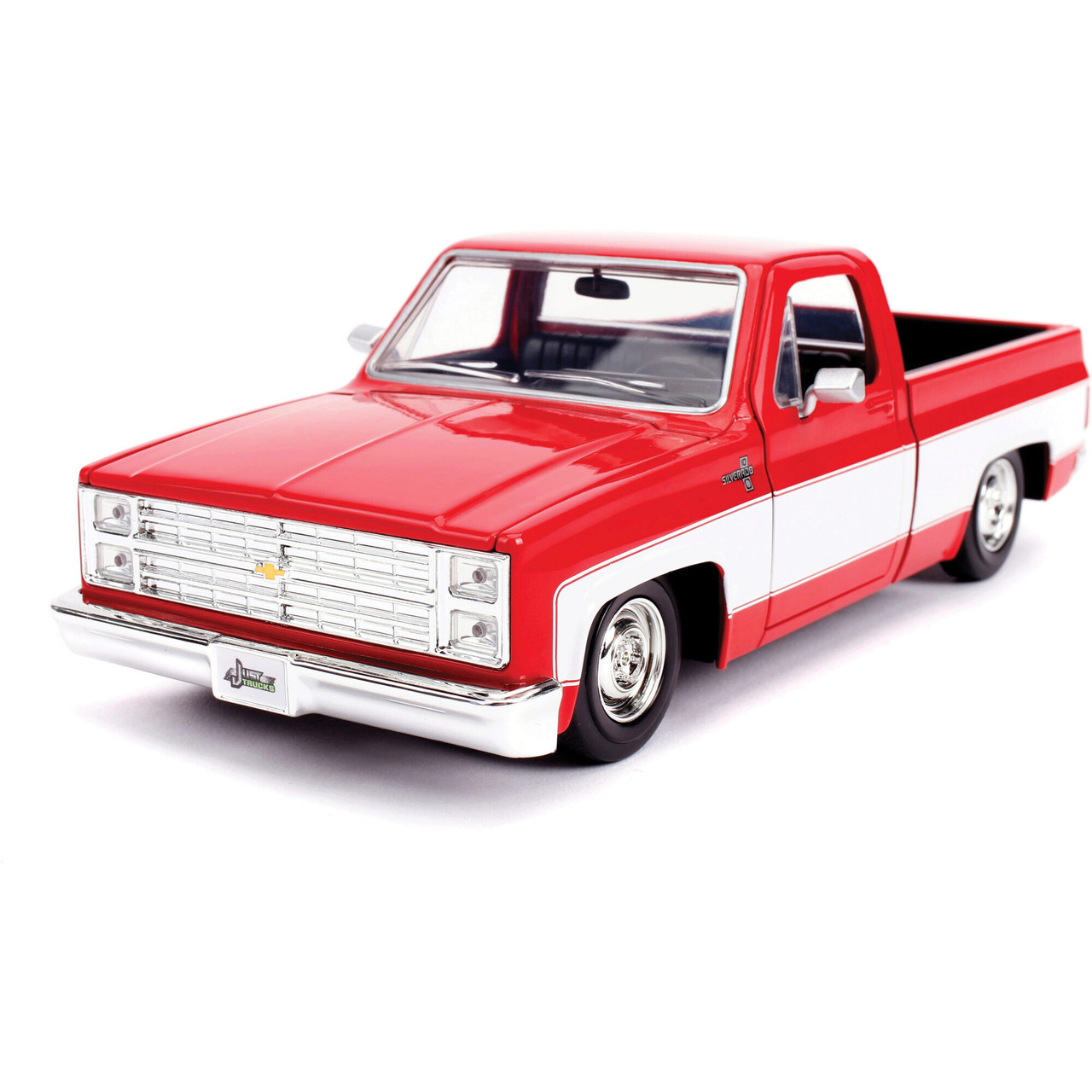 1985 Chevy Silverado C 10 Pickup Red 1 24 Scale Diecast Model By Jada 1985-chevy-silverado-c-10-pickup-red-1-24-scale-diecast-model-by-jada