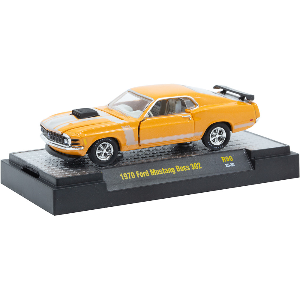 1970 Ford Mustang BOSS 302 Orange Diecast Model Car | M2 Machines