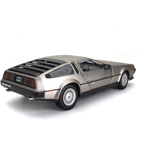 1981 DeLorean DMC 12 Stainless Steel Diecast Model Car | Sunstar