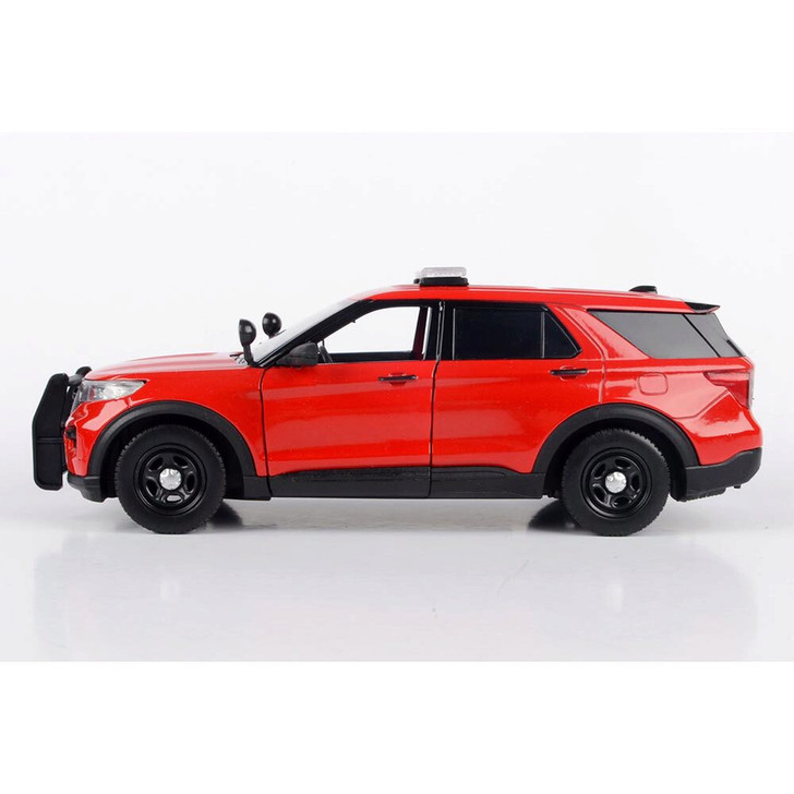 2022 Ford Police Interceptor Utility with Light Bars & Push Bumpers Red