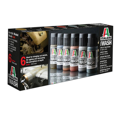 Model Wash Acrylic Paint Set Plastic Model Kit | Italeri