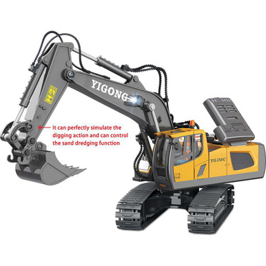 R/C 2.4 Ghz Remote Control Excavator w/Lights & Sound | New Capable