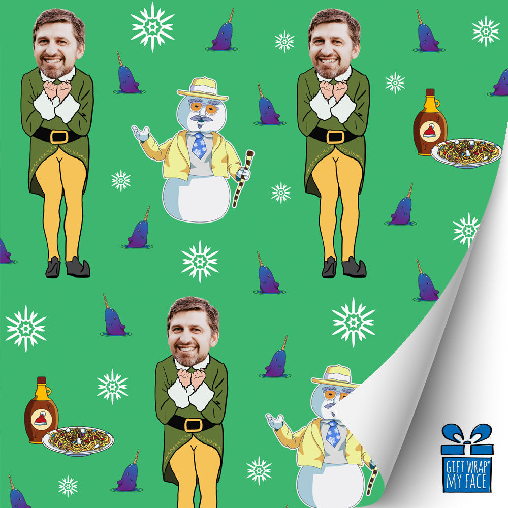 Hey, Buddy. This is Elf Gift Wrapping Paper by Gift Wrap My Face