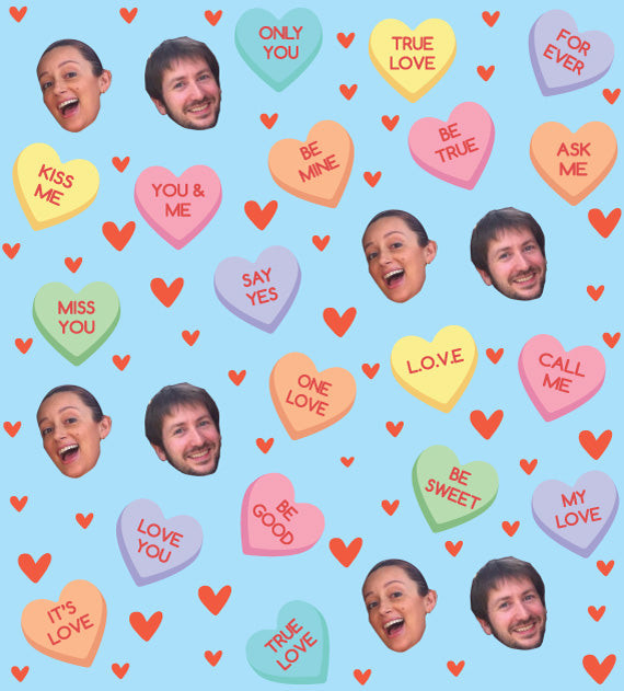 Conversation Hearts | Custom Gift Wrapping Paper