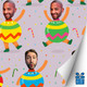 Santa Selfie - Custom Face Gift Wrap