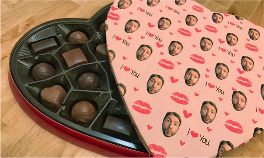 Personalize Your V-Day Chocolate Box - Gift Wrap My Face