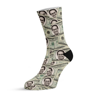 Money Maker Custom Face Socks by Gift Wrap My Face