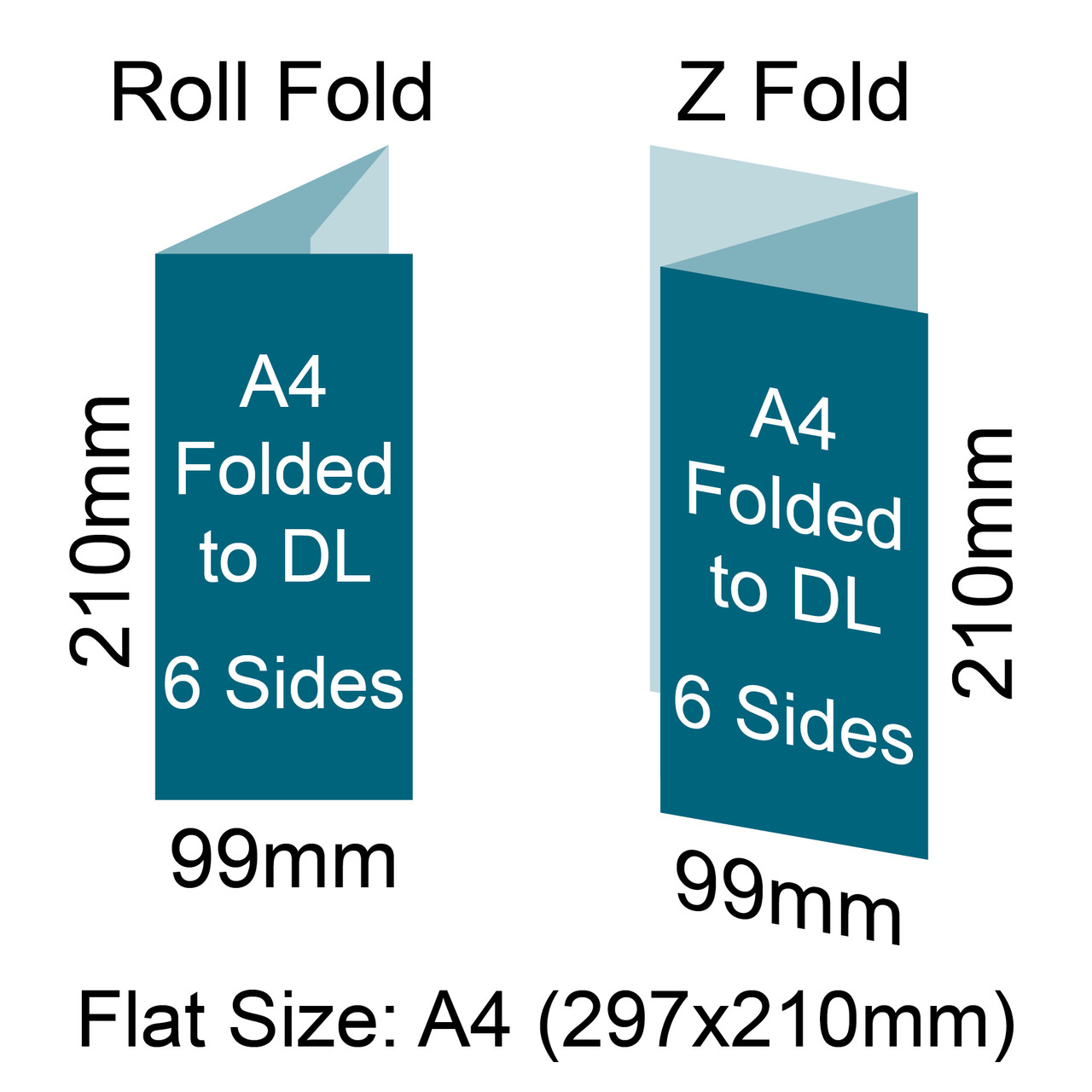 A4 Tri-Folded to DL Leaflets, Flyers & Takeaway Menus