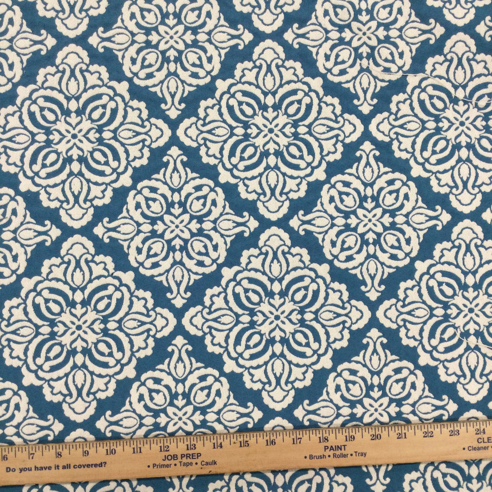 Diamond Damask in Teal and Off White | Home Decor / Upholstery | 54% ...