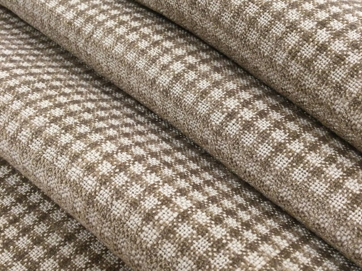Brown Check Fabric - Fabric Warehouse