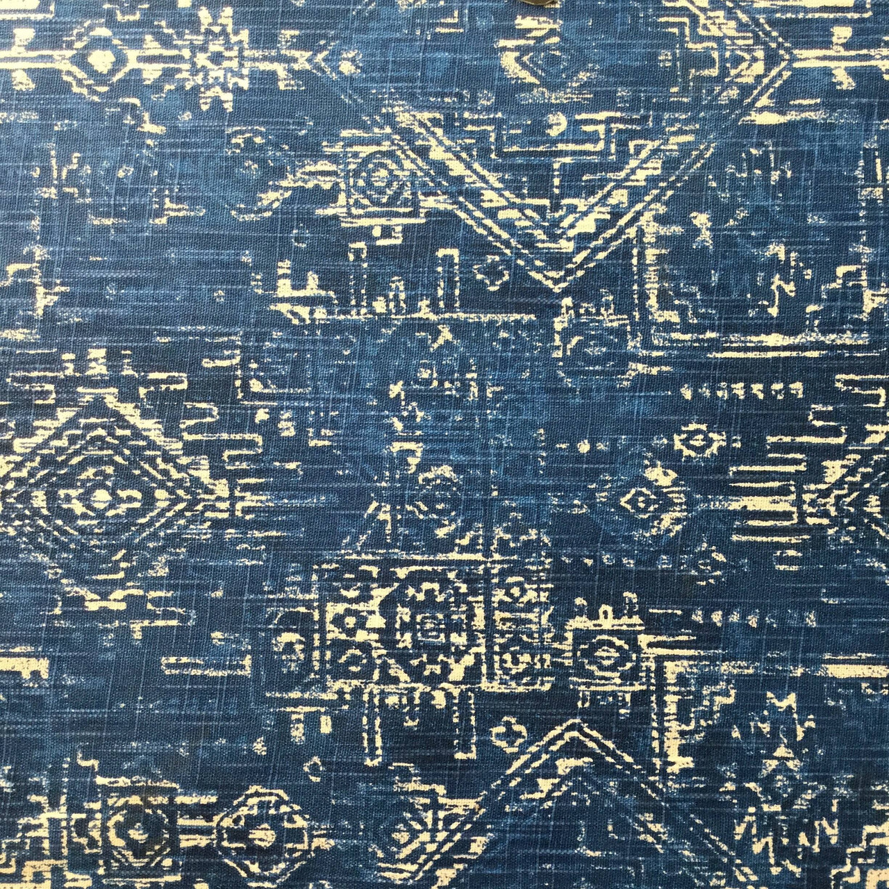 blue aztec pattern fabric
