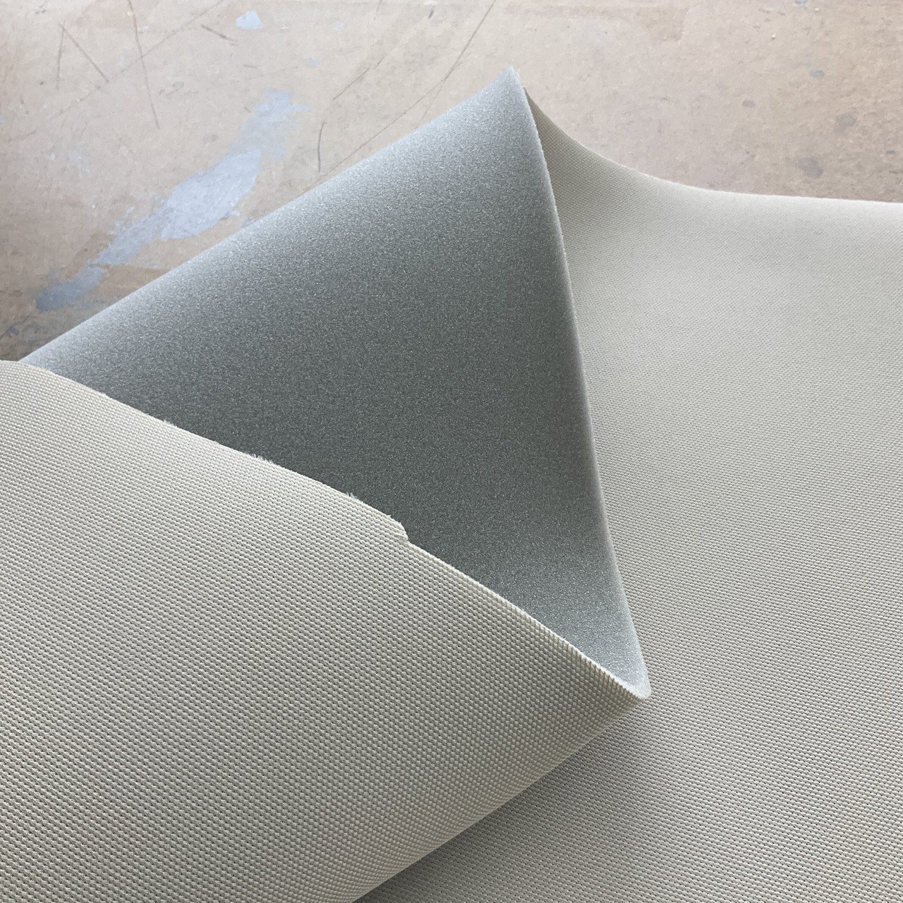 Light Beige Foam-Backed Fabric | 1/8th" thick Automotive Headliner ...