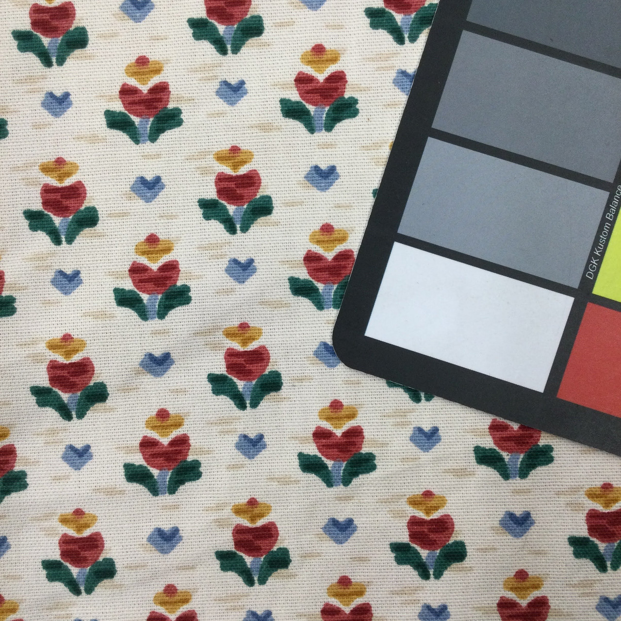 Stamped Floral | Vintage Waverly Fabric | Red / Green / Gold | Home ...