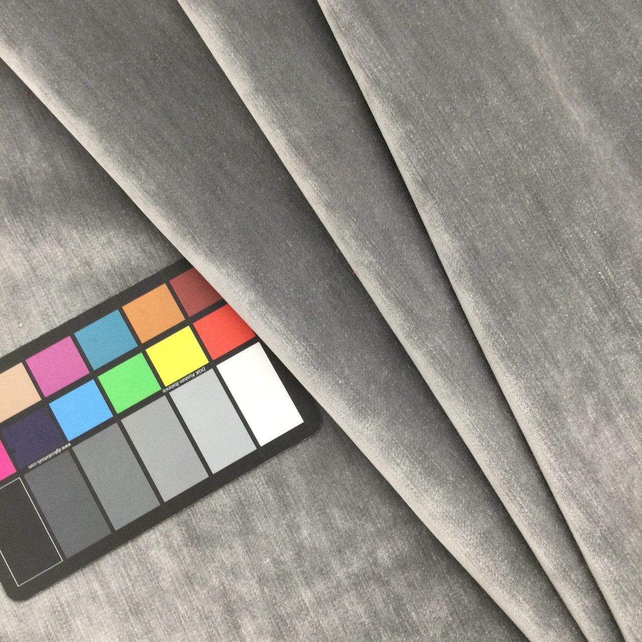 Pewter Grey Velvet Fabric | Upholstery | Heavy Weight | 100% Polyester ...