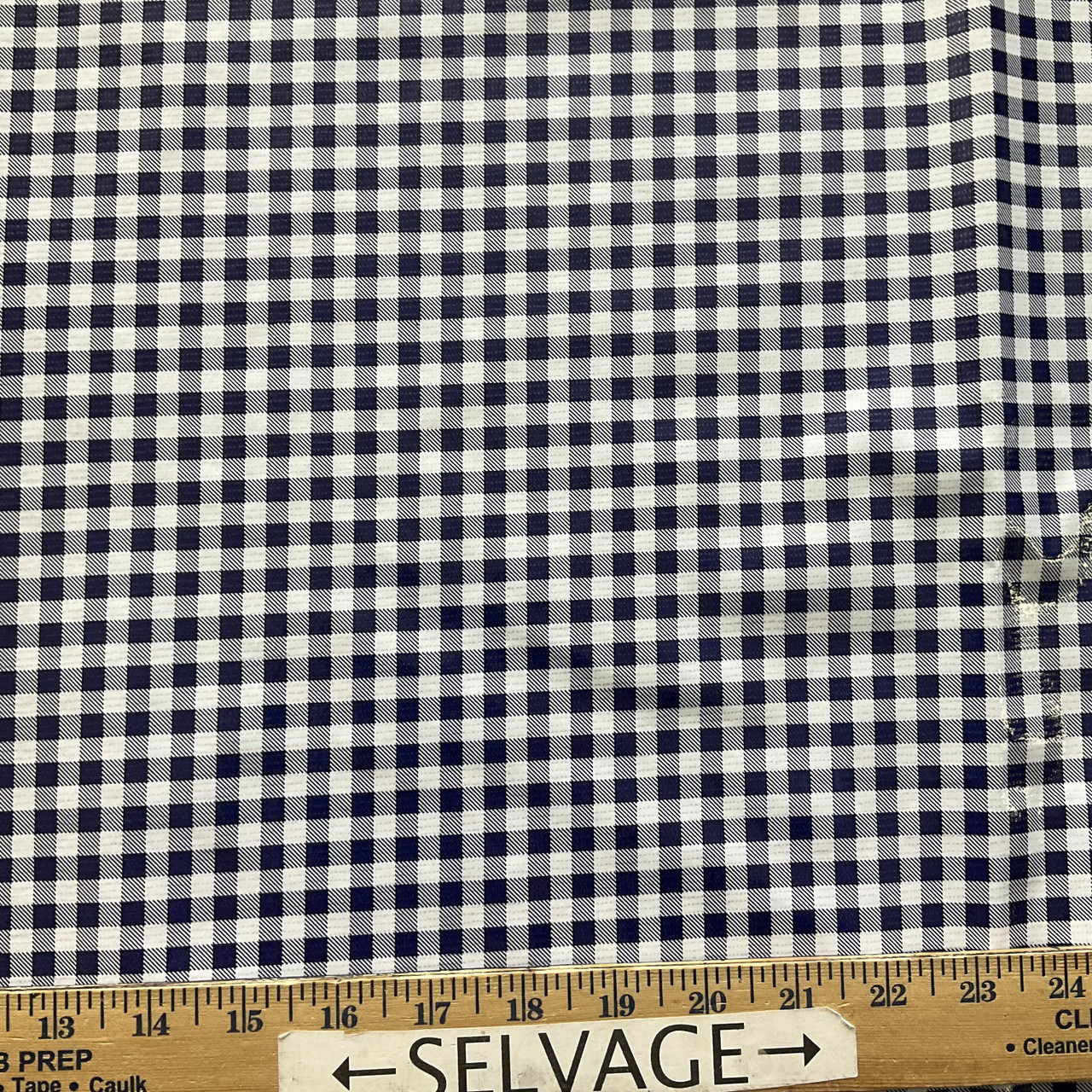 Oilcloth Gingham Navy | Heavyweight Oilcloth Fabric | Home Decor Fabric ...